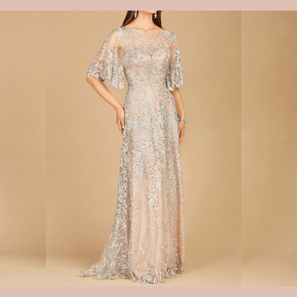 LARA | Dresses | Nwt Lara Ny 6 33277 Laced Illusion Bateau Aline Gown ...
